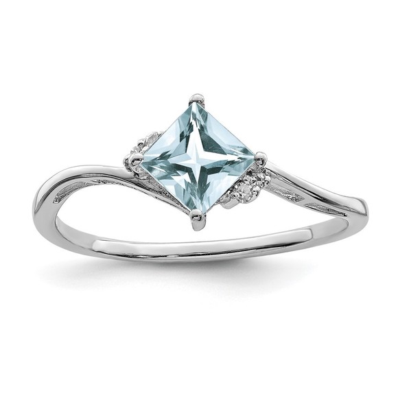 Million Charms | Jewelry | 925 Sterling Silver Rh Diamond March Blue ...